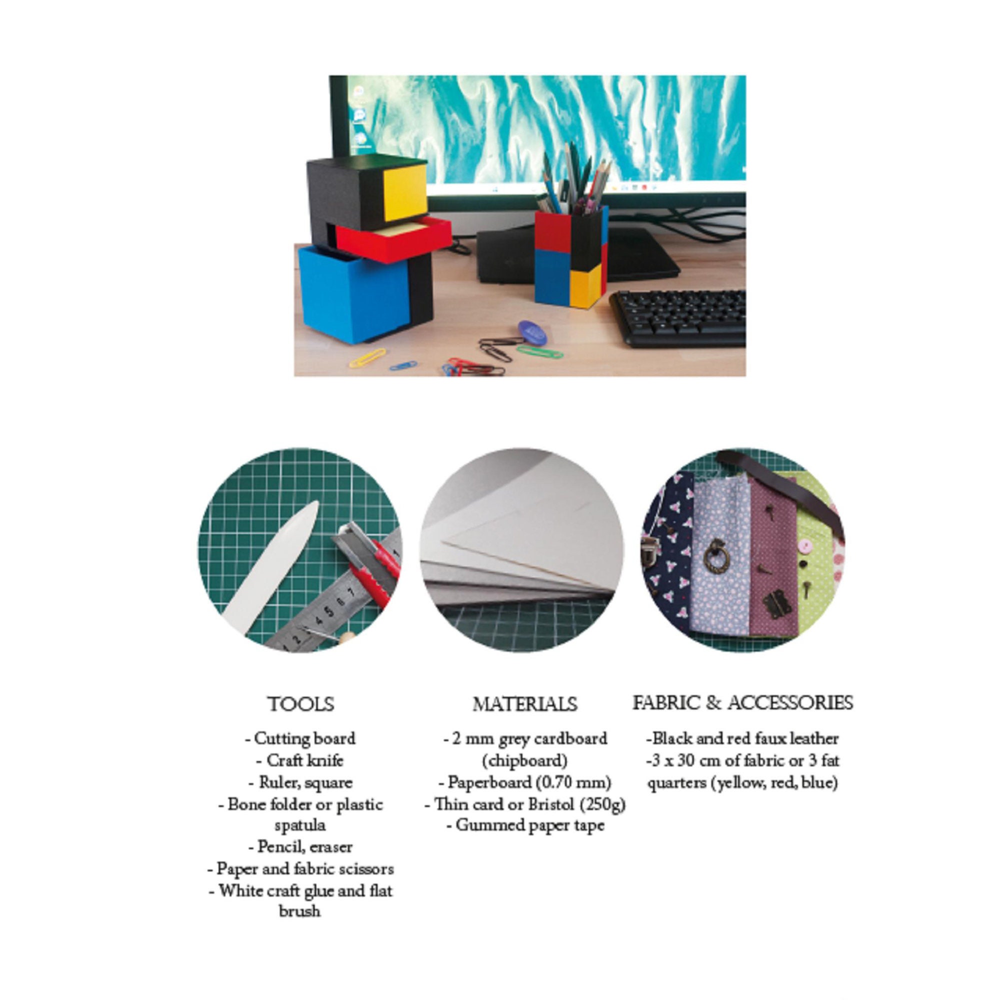 Cartonnage Tutorial to Make a Desk Organizer - Etsy