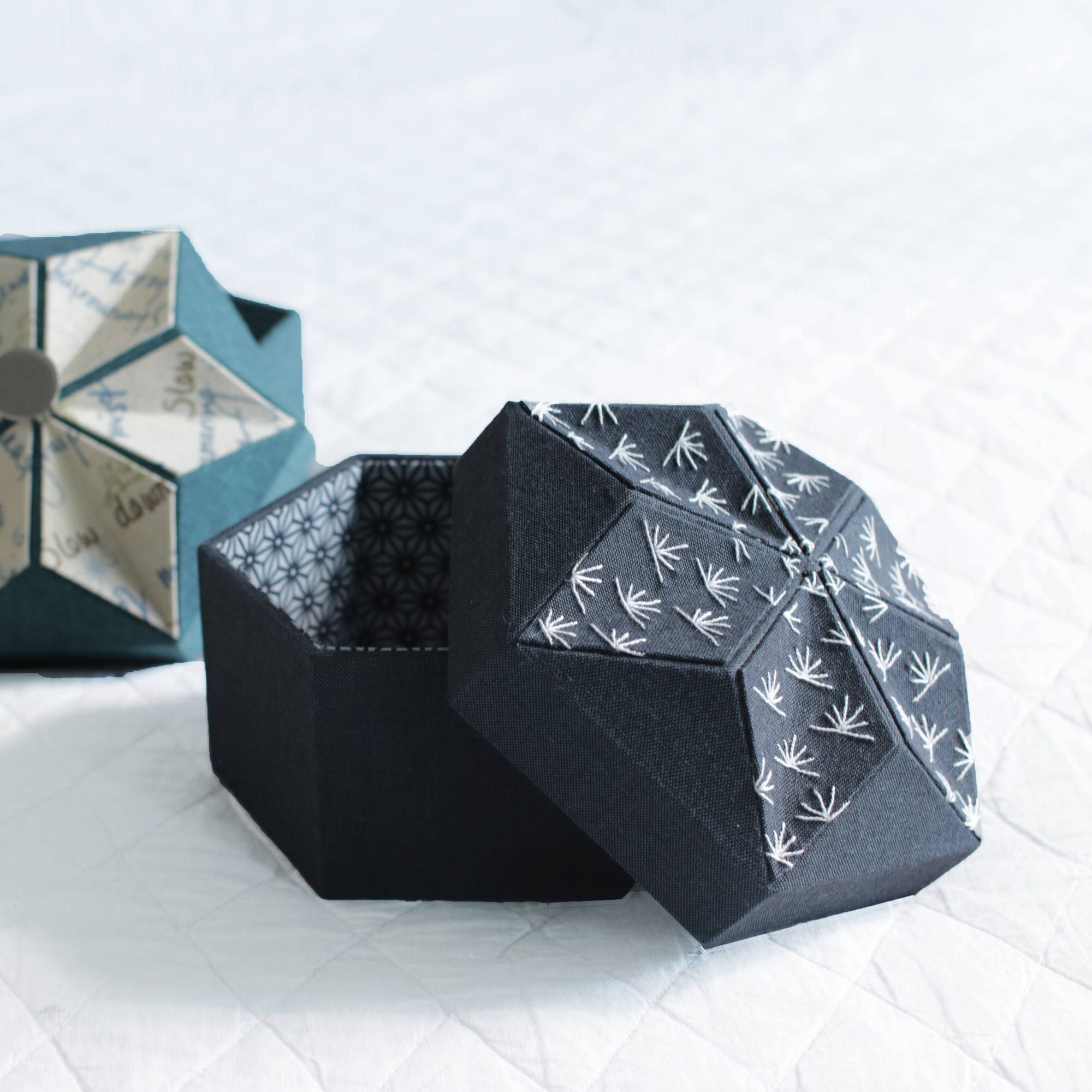 Cartonnage Tutorial of a Hexagonal Box With Faceted Lid - Etsy