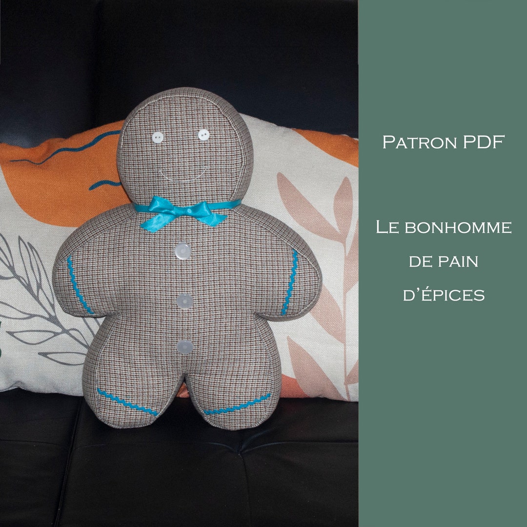 Sewing Pattern to Make a Gingerbread Man Cushion - Etsy