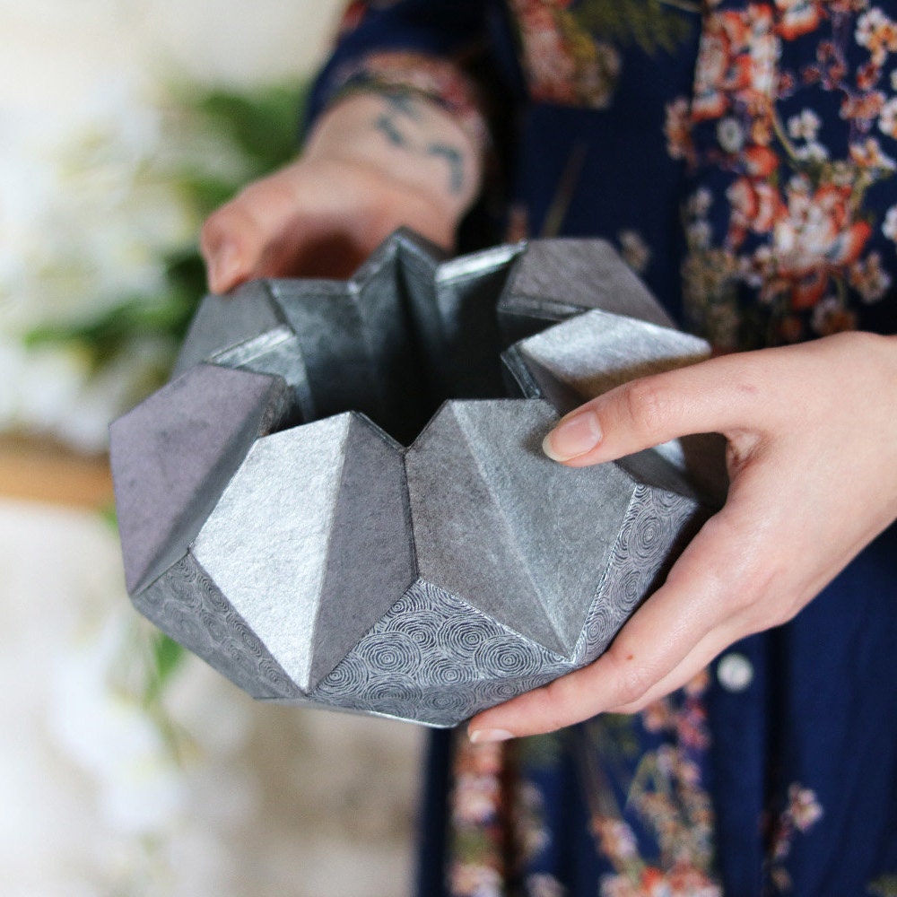 Cartonnage Tutorial of a Multifaceted Pot - Etsy