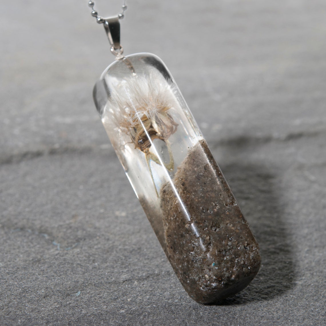 Resin Necklace, Dandelion in Resin, Mini Dandelion, Handmade Pendant ...