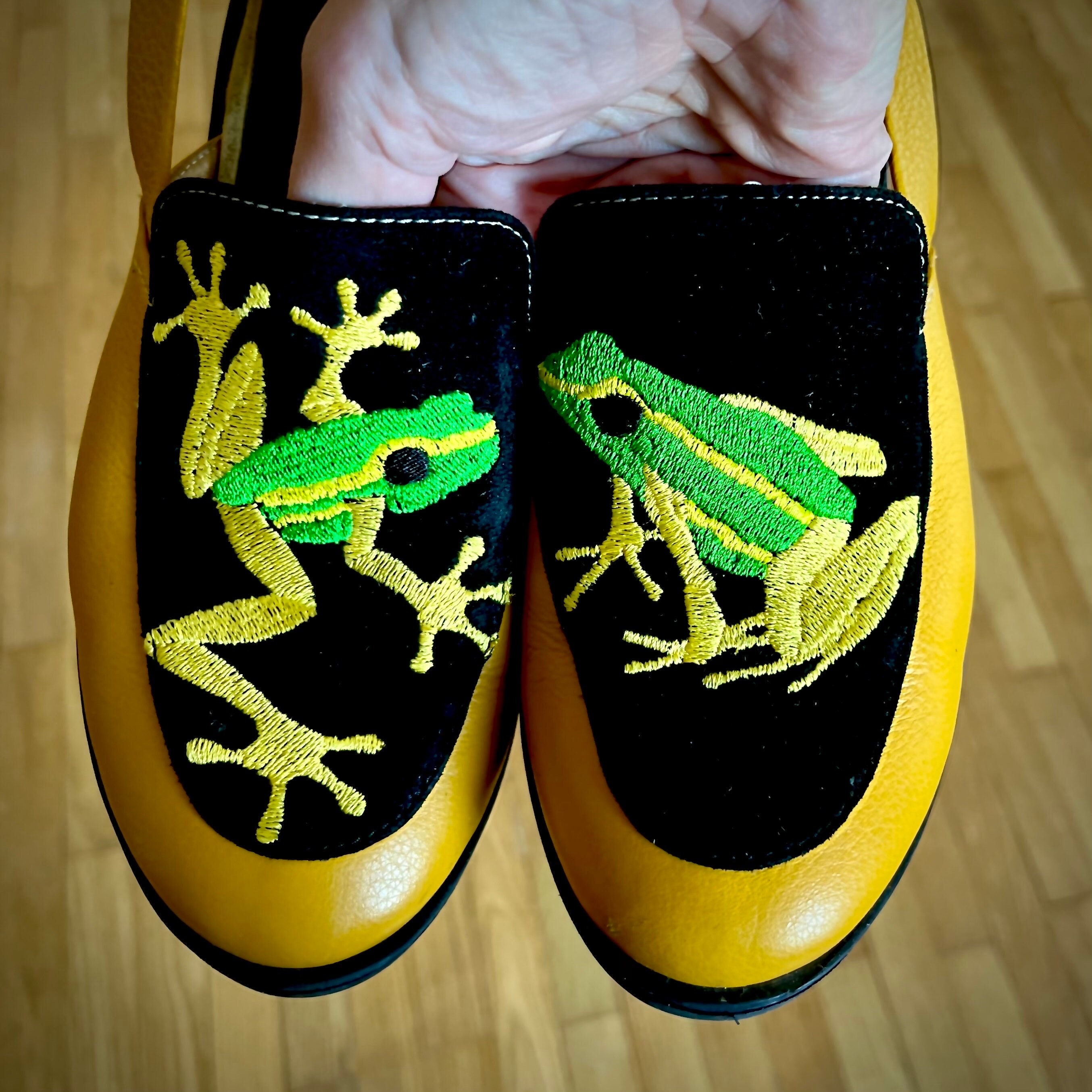 Yellow Leather Flat Sandals. Women's Comfortable Sandals With a Closed ...