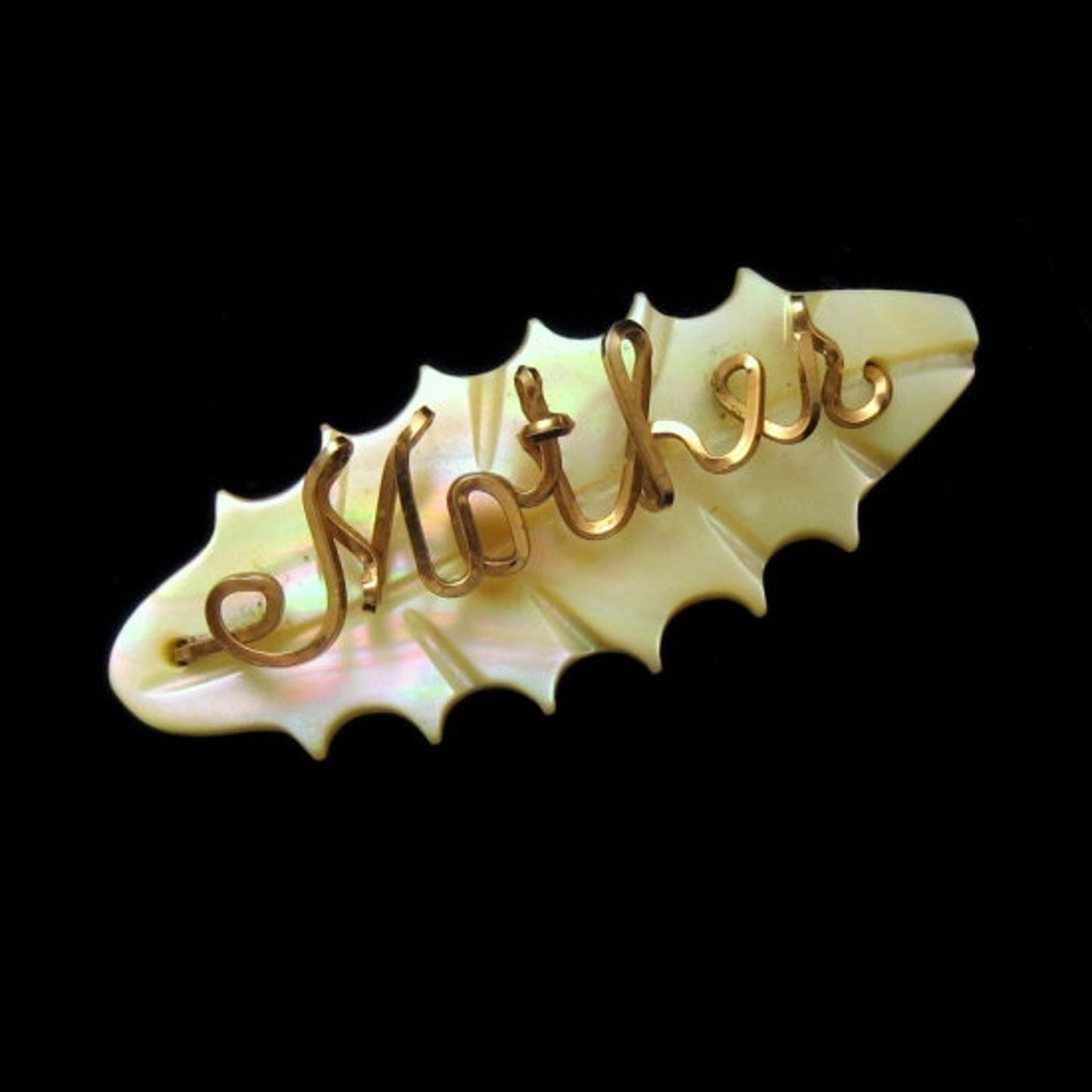 Vintage "mother" Brooch Pin Mid Century Carved Mother of Pearl MOP Oval ...