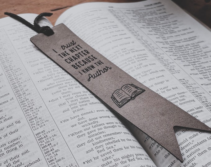 Bible Bookmark With Multiple Leather Strands, Choose Number of Strands ...