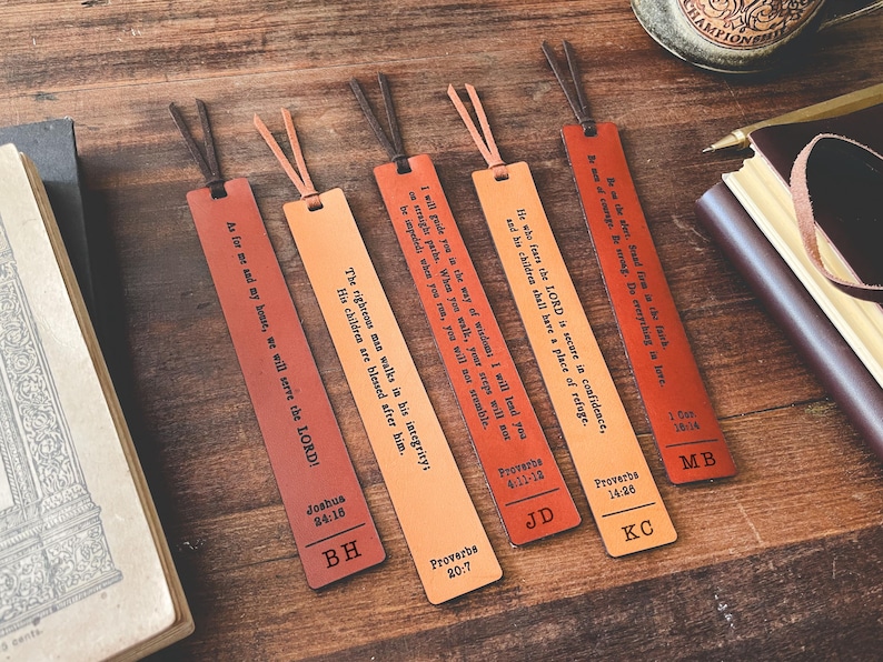 Bible Verse Bookmark Personalized With Initials Father's Day Christian ...