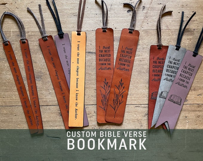 Leather Bible Bookmark Religious Gift for Him Joshua 1:9 Be Strong and ...