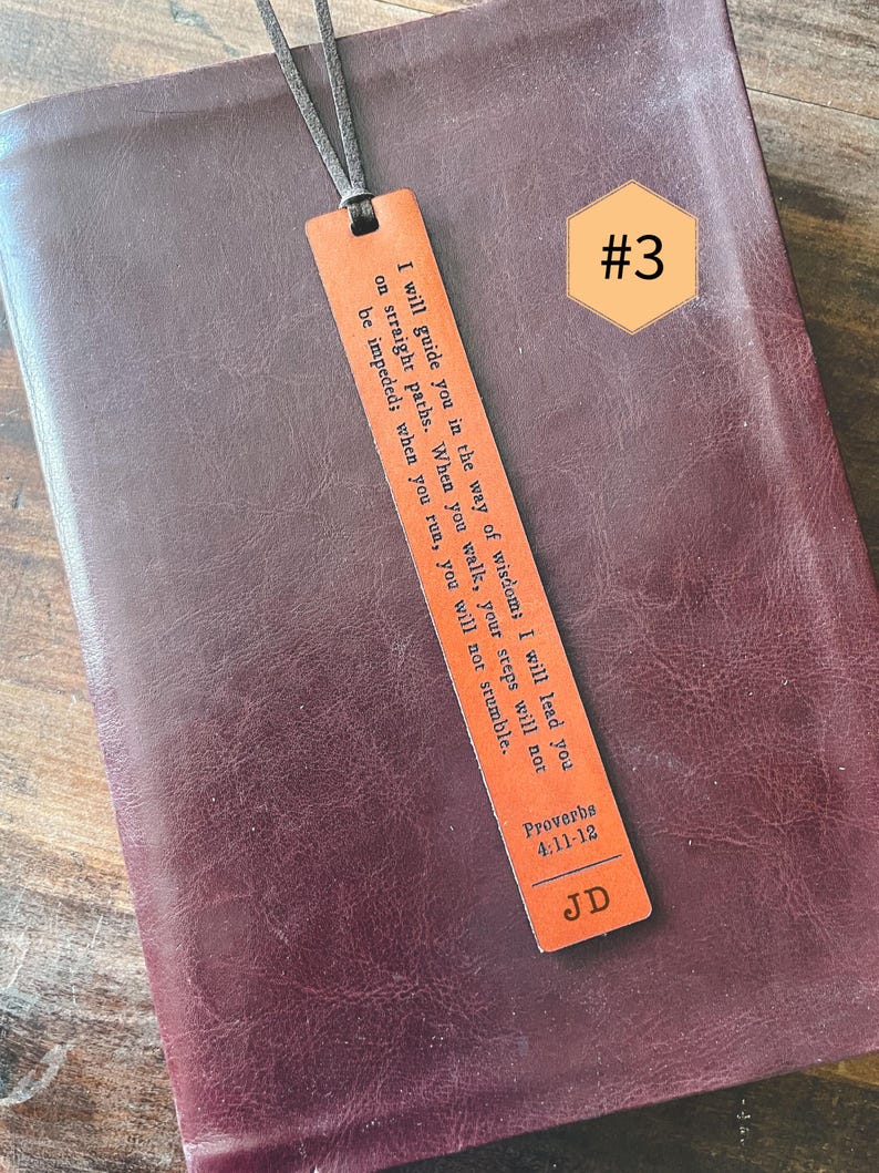 Bible Verse Bookmark Personalized With Initials Father's Day Christian ...