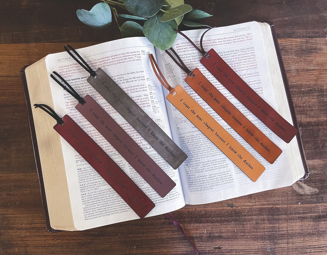 Leather Bookmark - I Trust the Next Chapter Because I Know the Author ...