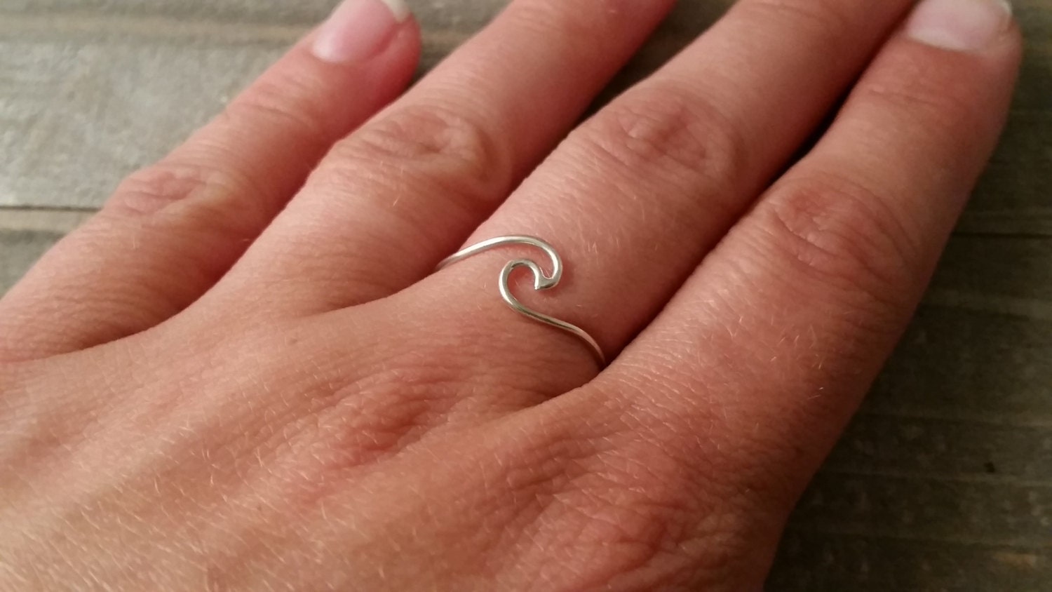 Solid Sterling Silver Wave Ring 925 Solid Sterling Silver | Etsy