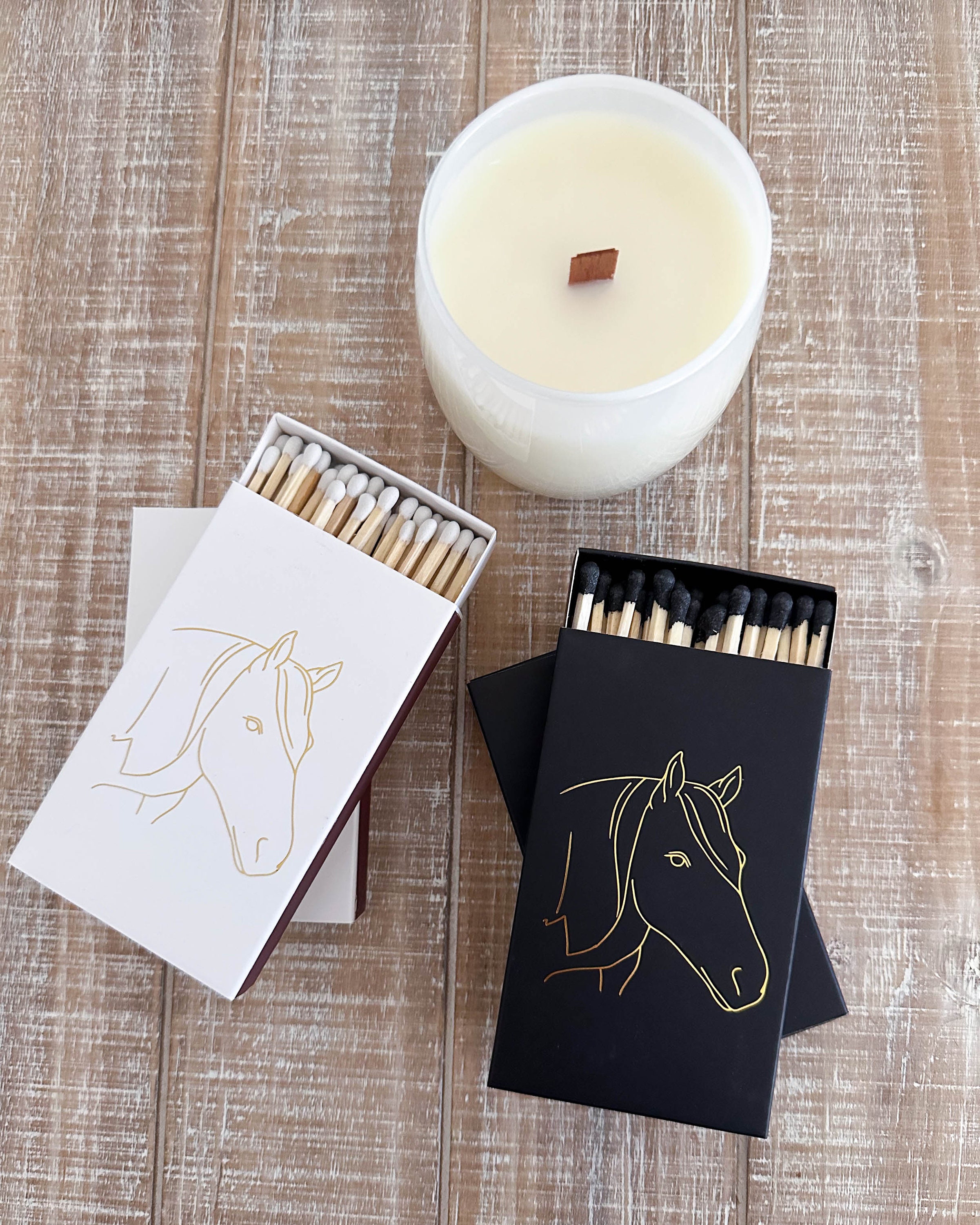 Equestrian Candle & Oversized Match Box (select One Scent and One Box ...