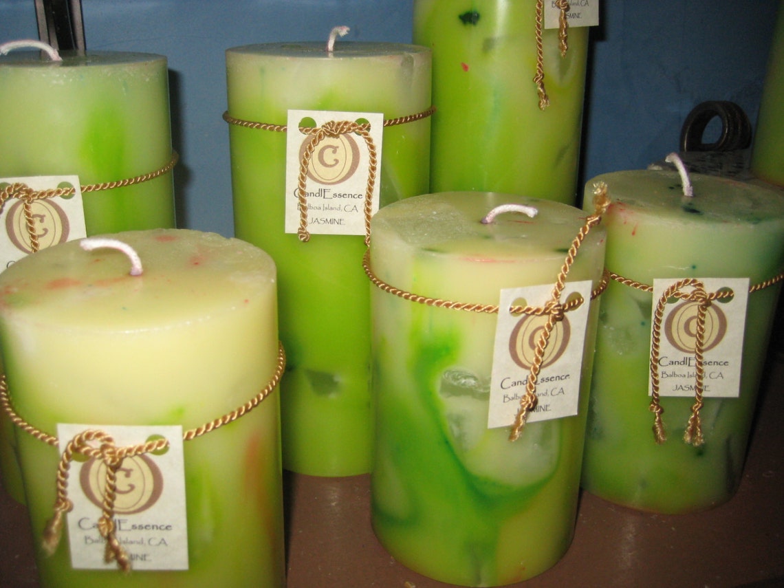 Extremely Long Burning Scented Pillar Candles. Hand-poured, Quality ...