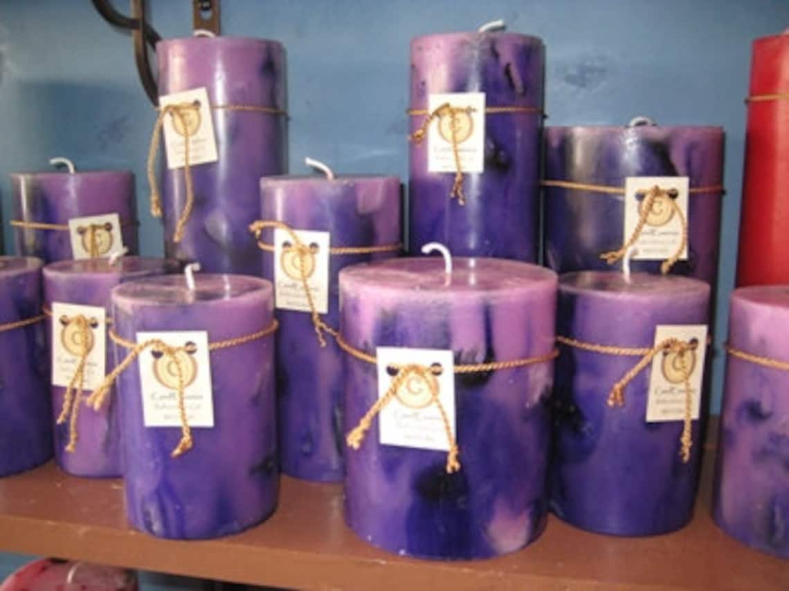 Extremely Long Burning Scented Pillar Candles. Hand-poured Quality ...