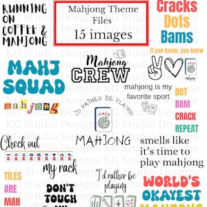 Mahjong SVG Bundle: 15 Theme Designs (digital Download) - Etsy