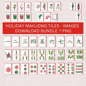 Christmas Mahjong Tile Clipart Bundle: Full Set (digital Download) - Etsy