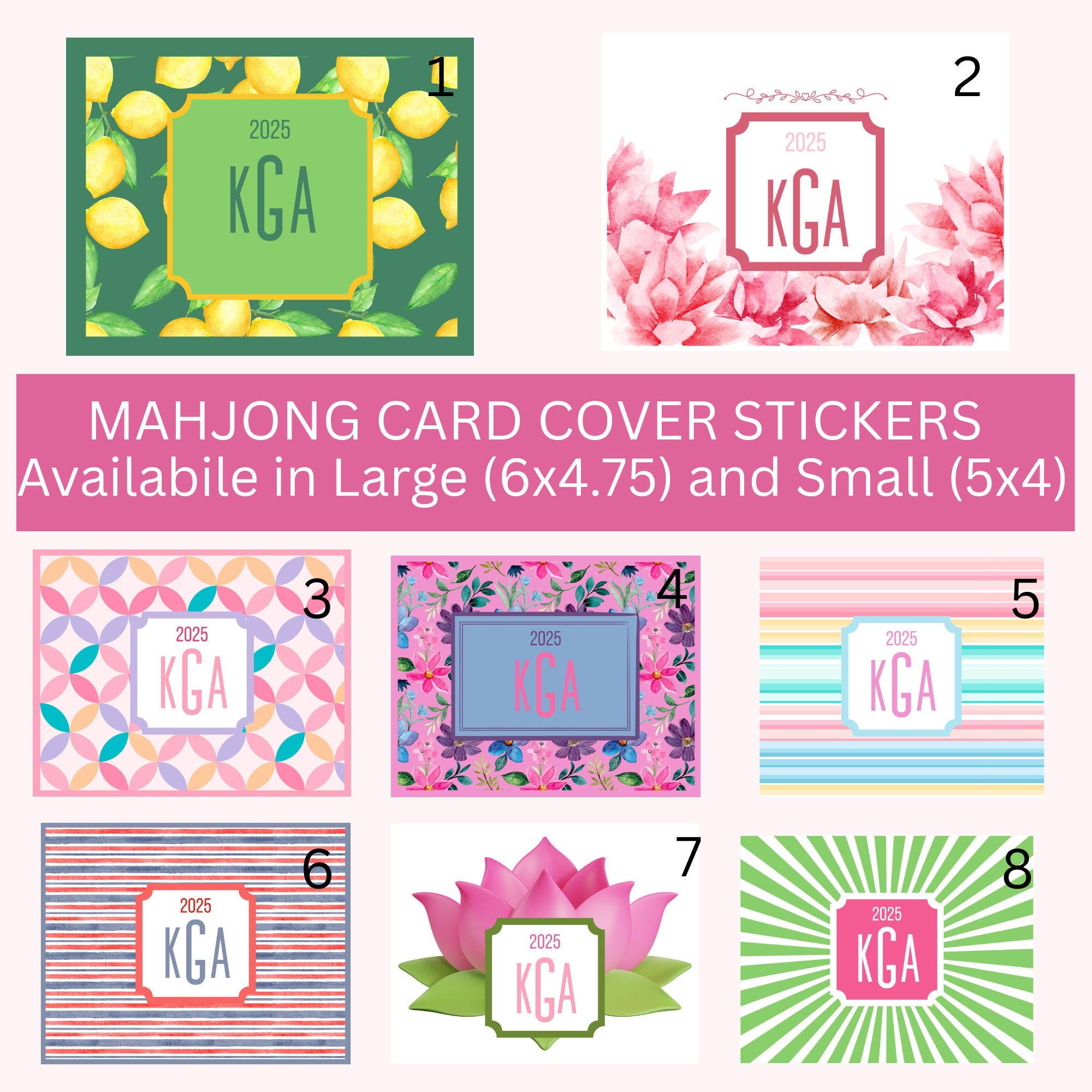 Personalized Mahjong Card Sticker: Removable Vinyl, Water Resistant - Etsy