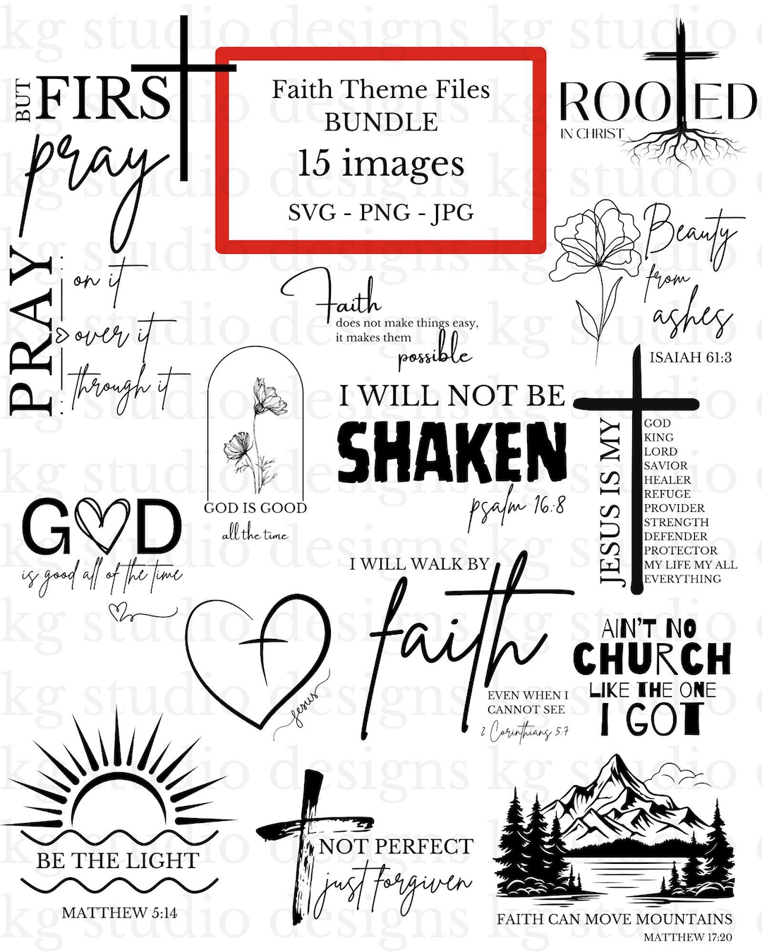 Faith Based Svg, Christian Bundle, Bible Quote Svg Bundle, Easter SVG ...