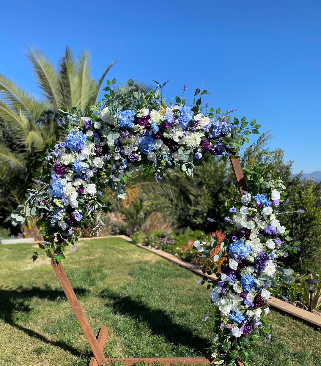 Dusty Blue Lavender Wedding Arch Flower Package, Dusty Blue Weddings ...