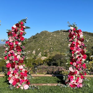 Hot Pink Fuchsia Barbie Blush Wedding Ceremony Flower Package, Pillar ...