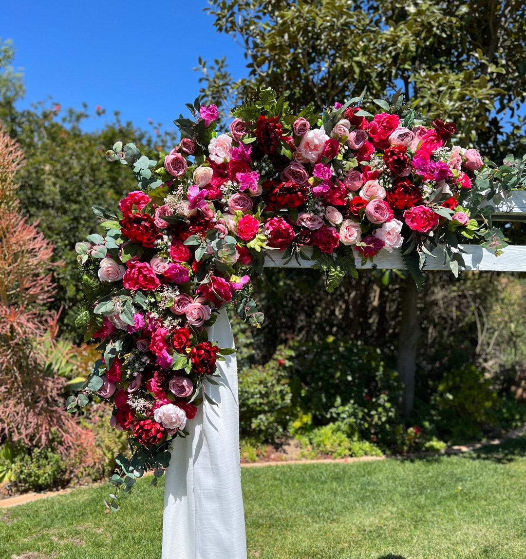 Jewel Tone Wedding Arch Flowers, Wedding Flower Package, Circle Arch ...