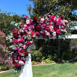 Hot Pink Fuchsia Barbie Blush Wedding Ceremony Flower Package, Pillar ...