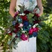 Jewel Tone Peony Wedding Bouquets Custom Purple Red Blue - Etsy