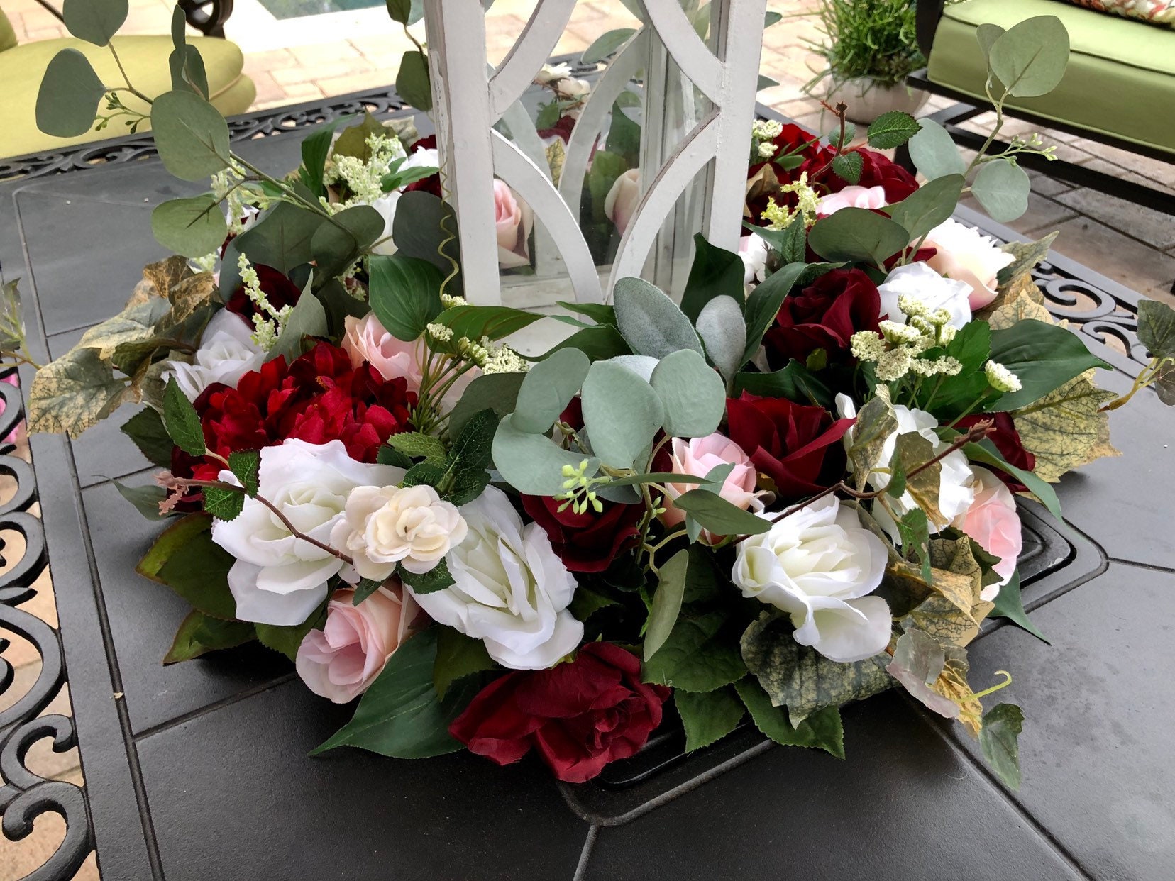 Wedding Lantern Floral Design, Lantern Centerpiece, Bridesmaids Gift ...