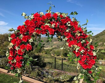 Red Rose Wedding Arch - Etsy
