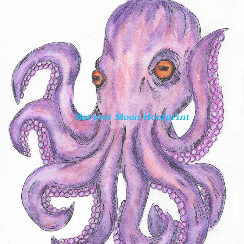 Purple Octopus - Etsy