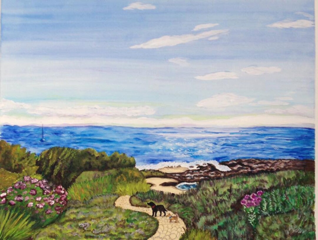 Custom Beach Watercolor Painting From Your Photo! 11x14 Ocean, Lake ...