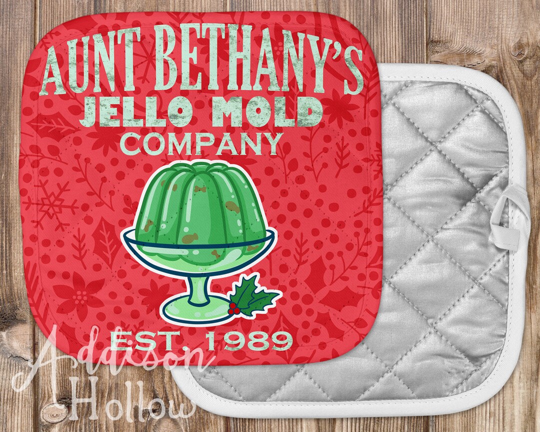 Aunt Bethany Jello Mold Baking Pot Holder Christmas Kitchen Gift - Etsy