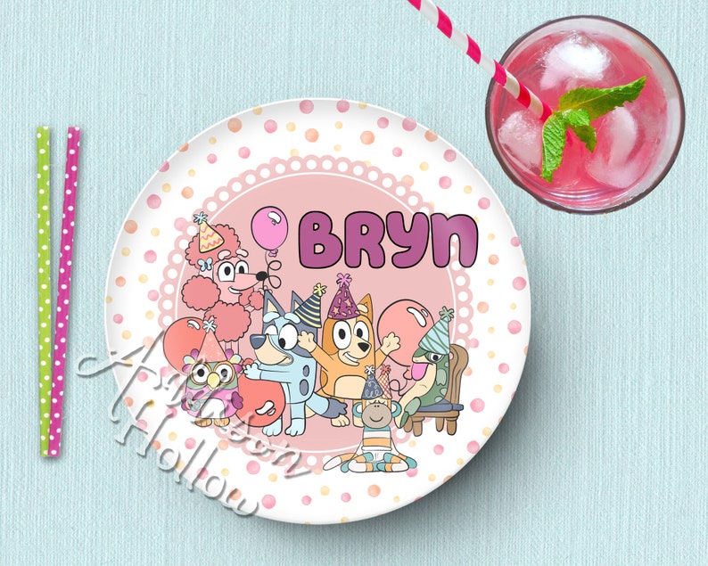 Personalized Non Melamine Kids Plate Outdoor Birthday Plate Thermosāf ...