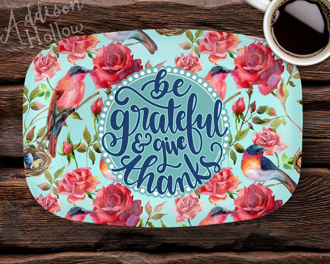 Be Grateful Christian Religious Platter - Etsy