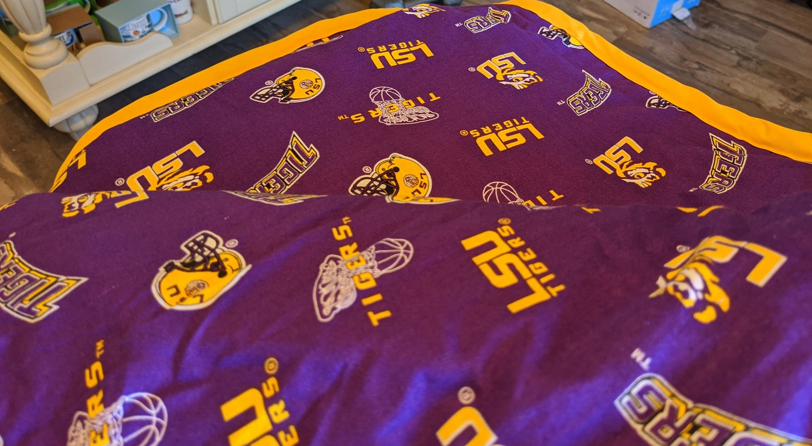 Handmade LSU Blanket - Etsy