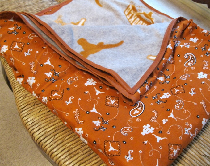 Handmade University of Texas Blanket - Etsy