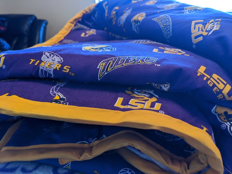 Handmade LSU Blanket - Etsy