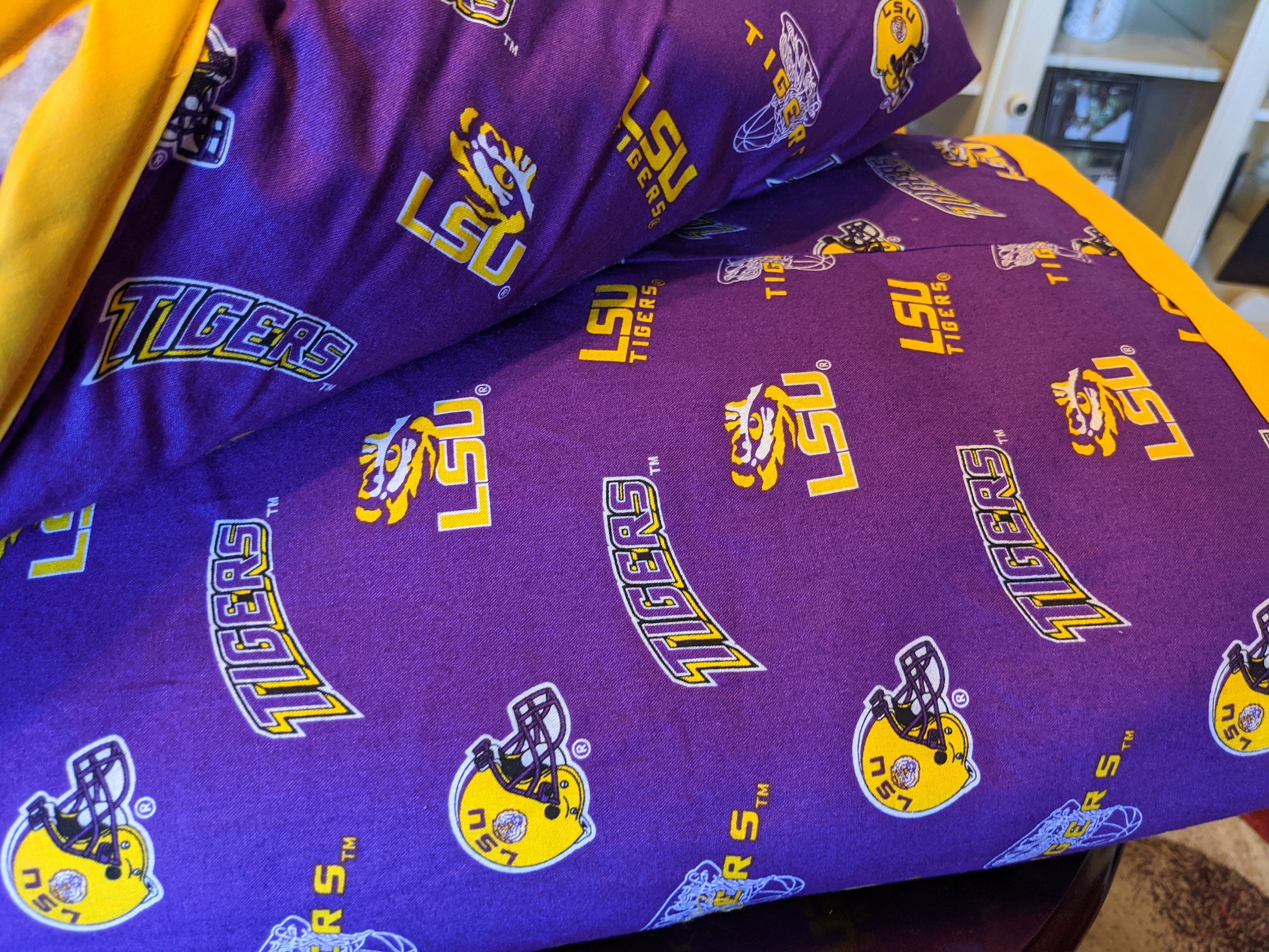 Handmade LSU Blanket - Etsy