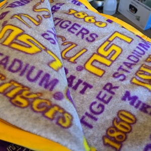 Handmade LSU Blanket - Etsy