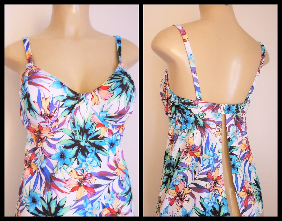 Underwire Tankini Swimwear Tops, Apron Back Bathing Suits, Open Back ...