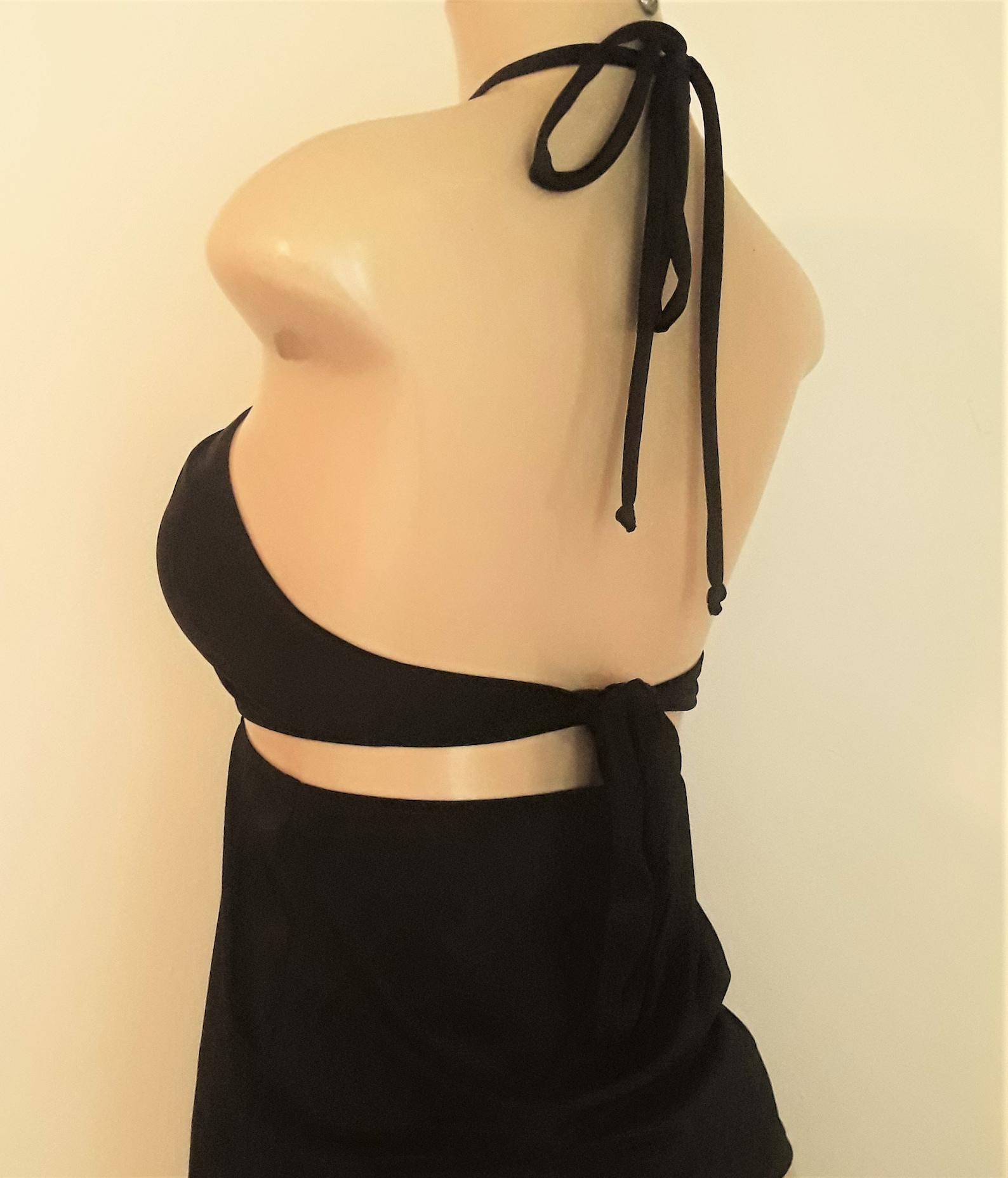 Halter Tankini Swimsuit Tops, Tie Back Swimwear Tankini for Women ...