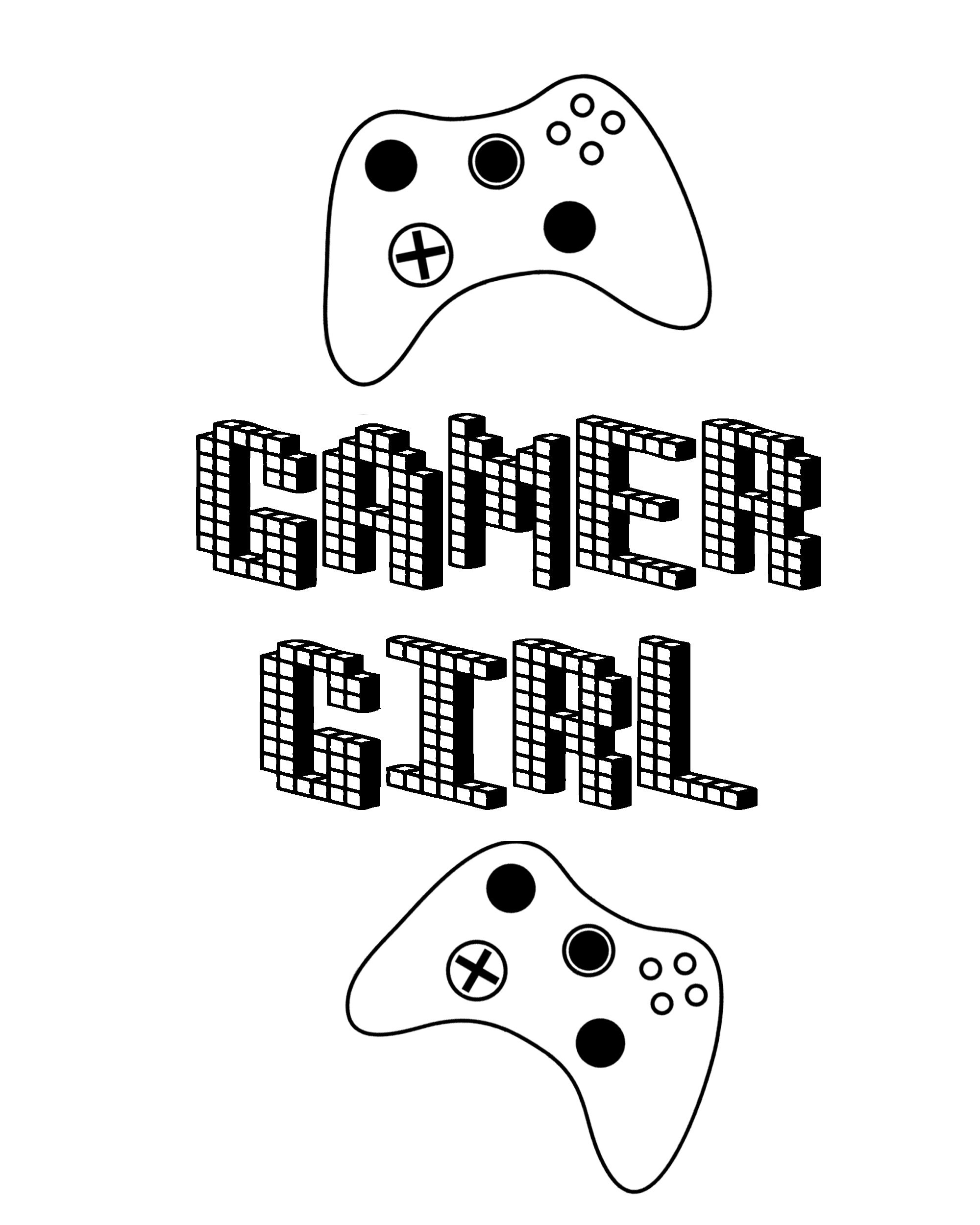 Personalized Gamer Girl Coloring Book Birthday Parties & Gifts for Kids ...