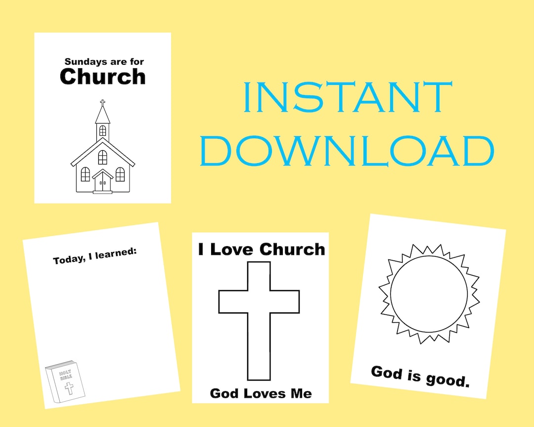 VBS - Vacation Bible School - Church Coloring Book - Instant Download ...