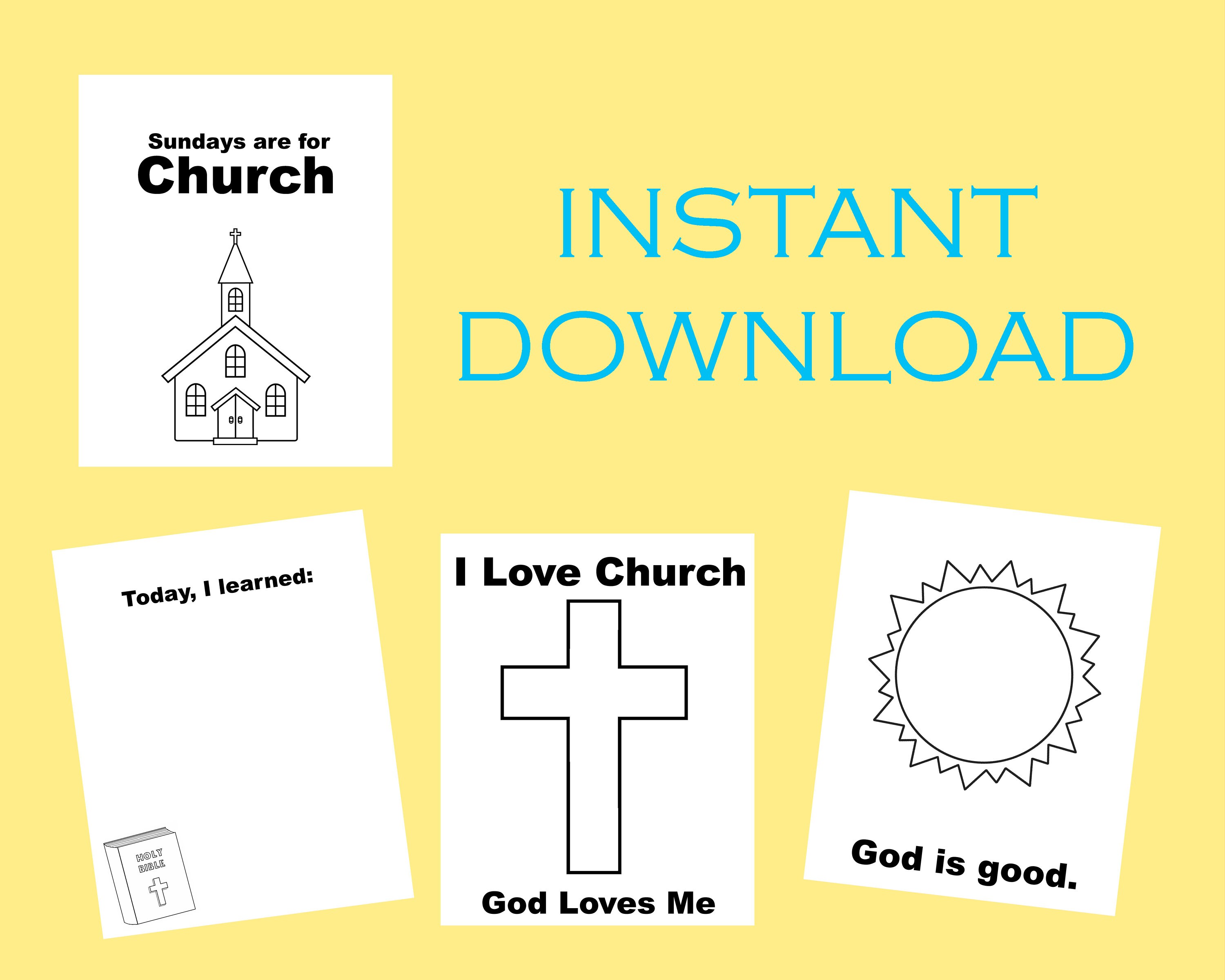 VBS - Vacation Bible School - Church Coloring Book - Instant Download ...