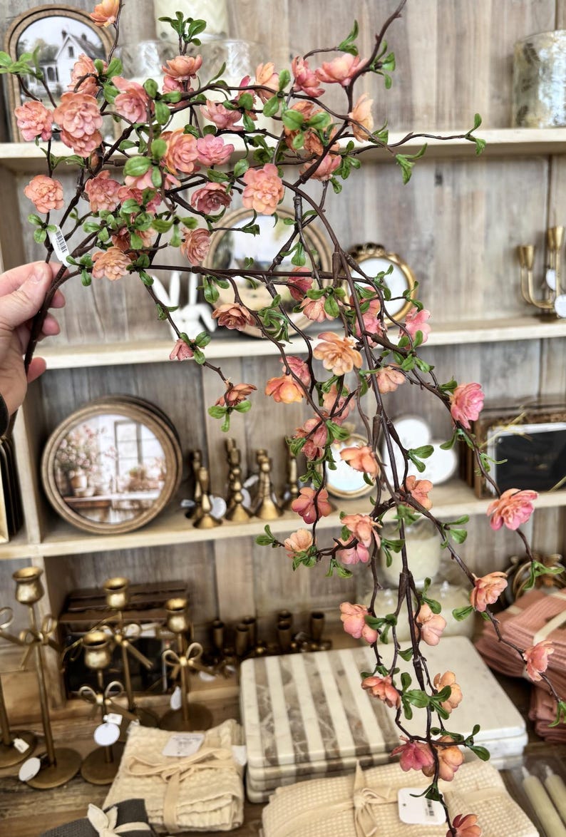 Dainty Pink Flower Hanging Swag | Draping Florals - Etsy