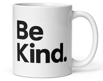 Black Be Kind Mug - Etsy
