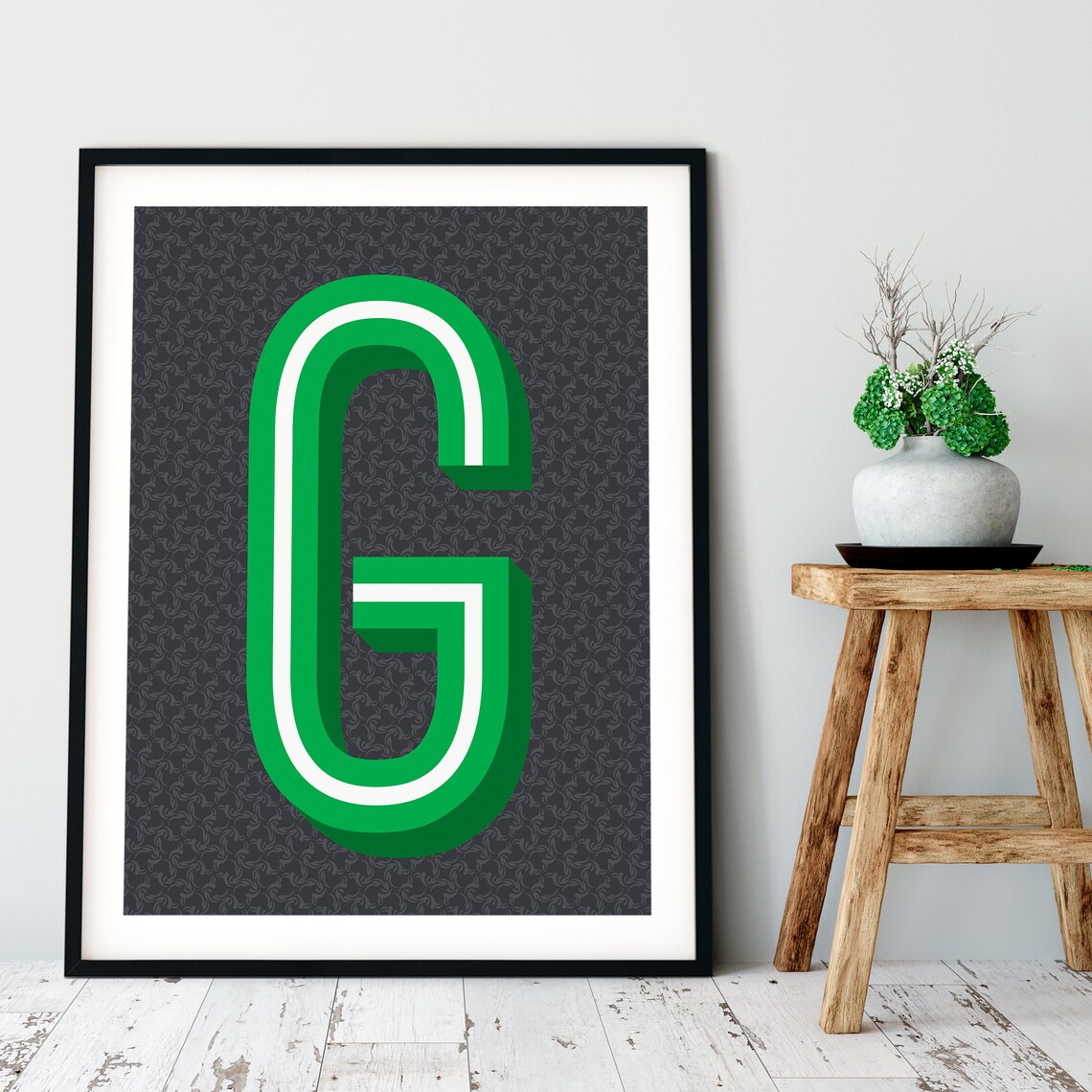 The Letter G Typographic Print - Alphabet Print - Etsy