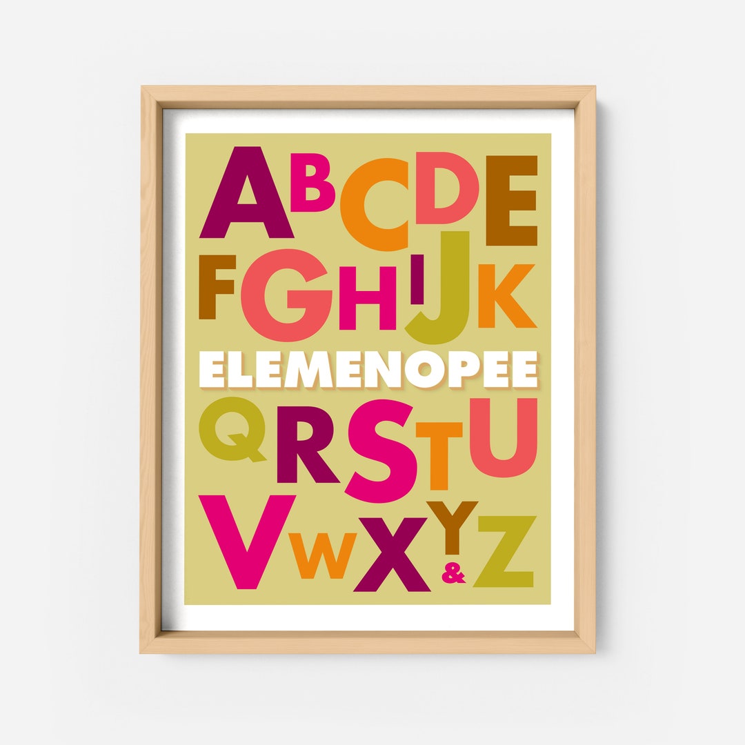 Whimsical Alphabet Print: Colorful Abcs Poster, Nursery Art - Etsy