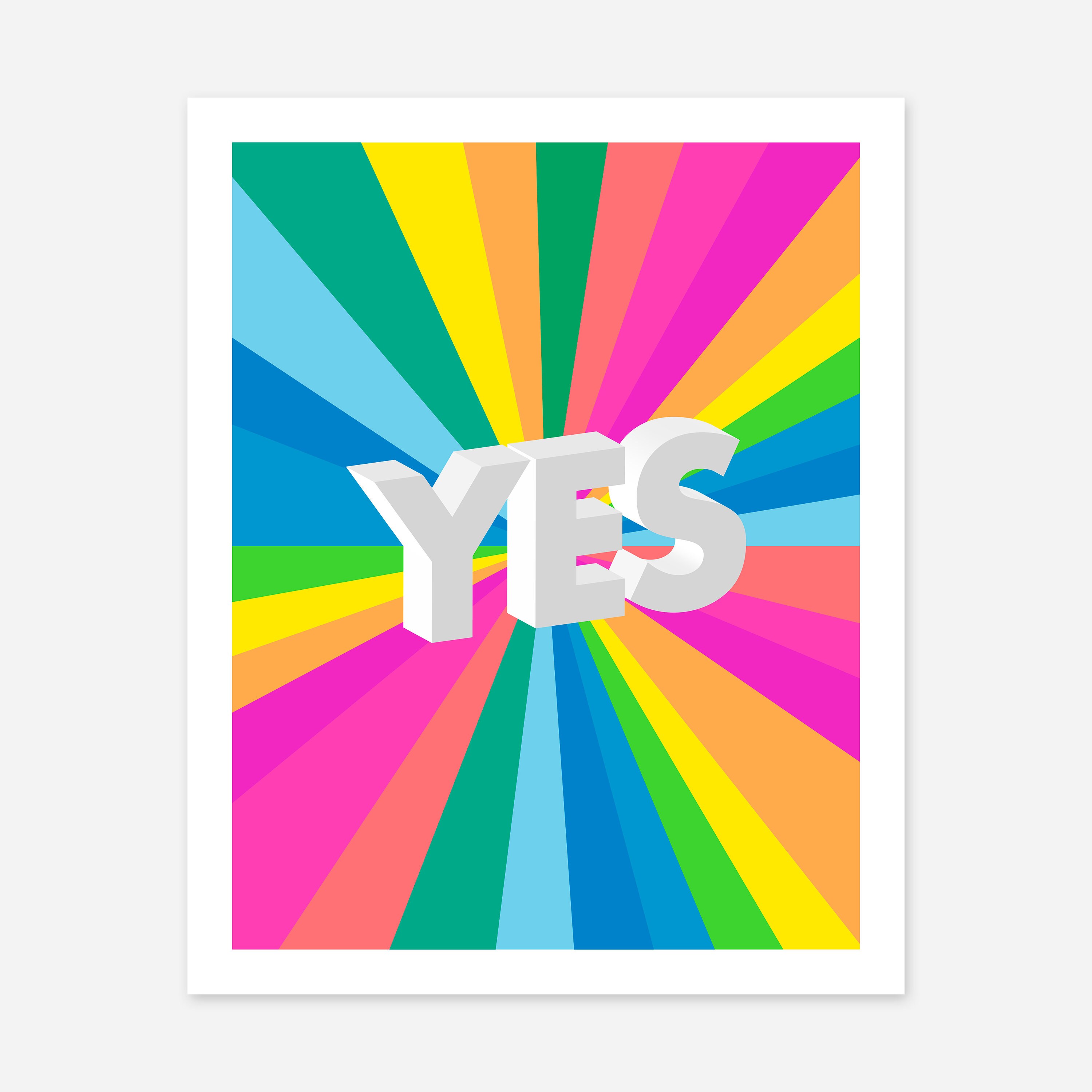 YES Motivational Art Print - Inspirational Poster - Congratulations ...
