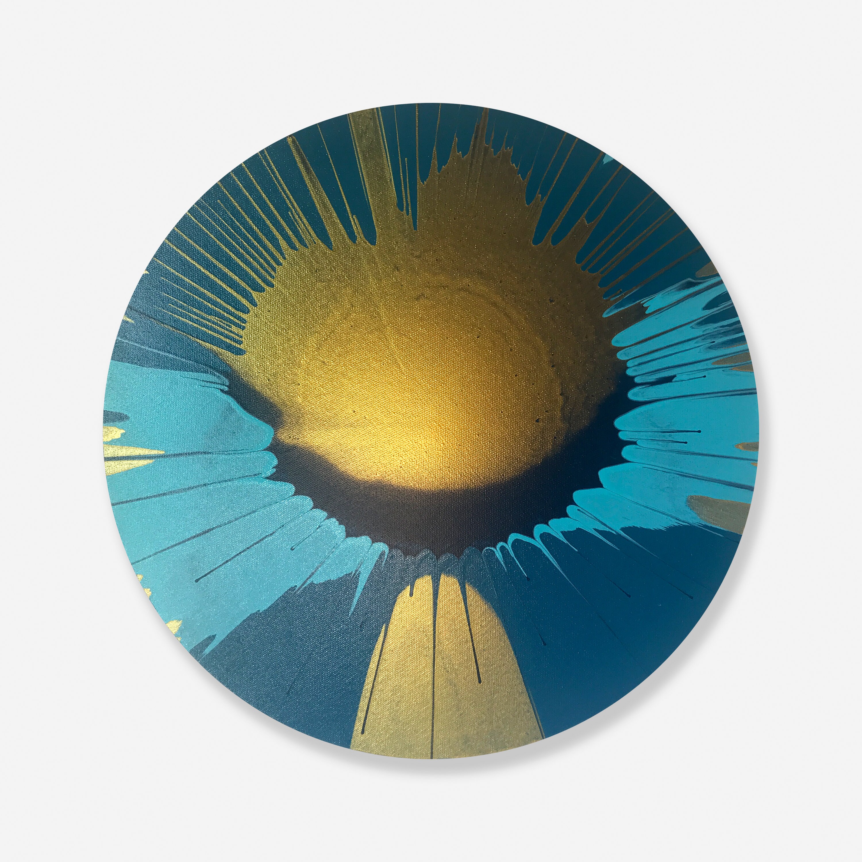 Round Abstract Painting Acrylic Painting on Canvas Circle - Etsy