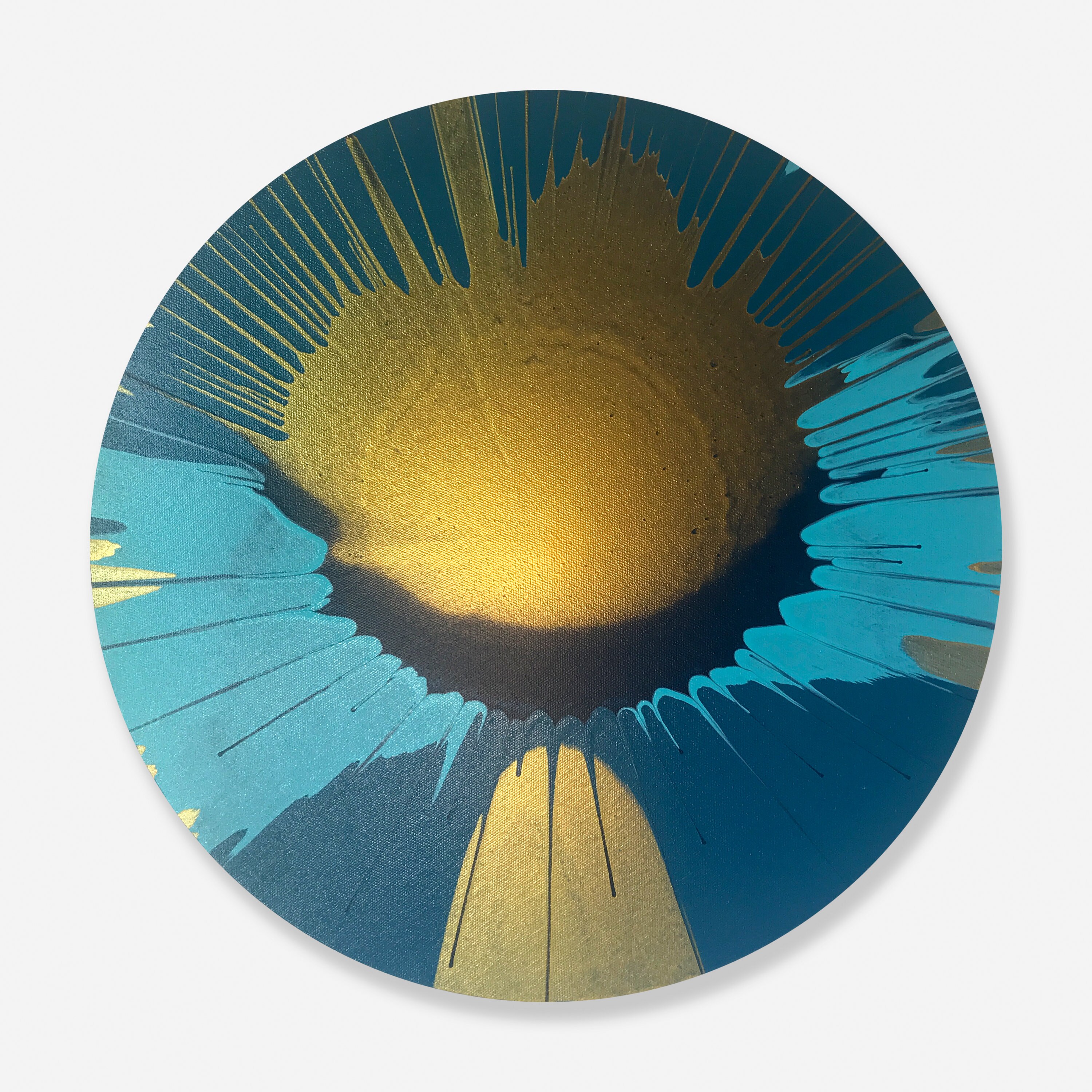 Round Abstract Painting Acrylic Painting on Canvas Circle - Etsy