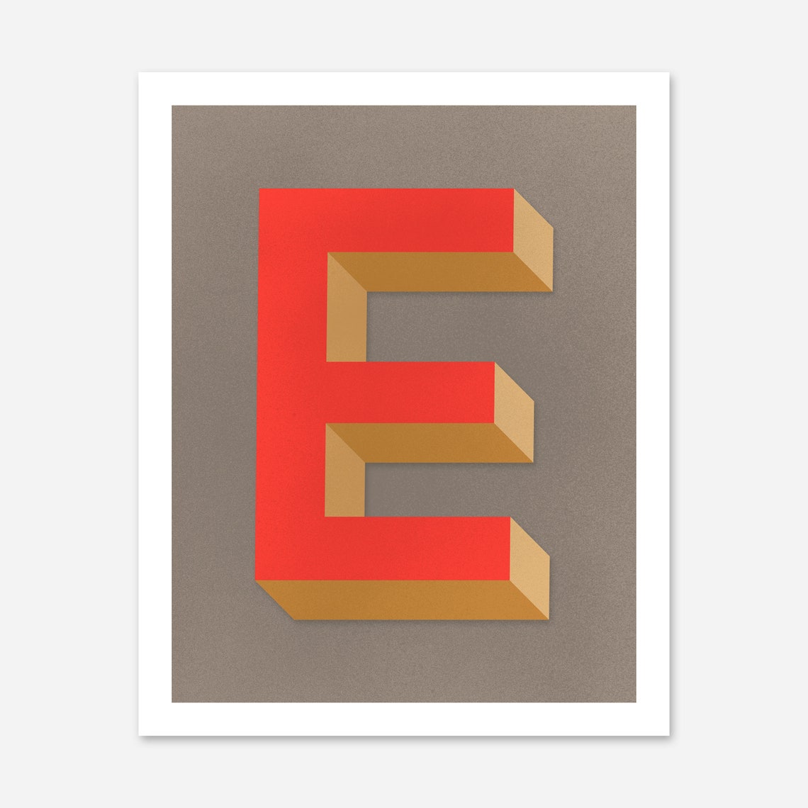 The Letter E Typographic Print - Monogram Print - Alphabet Print - Etsy